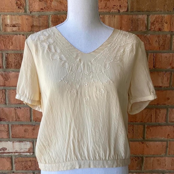 Anthropologie | Tops | Anthropologie Fletcher By Lyell Embroidered ...